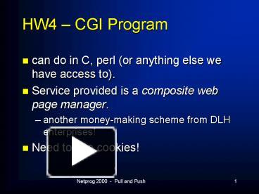 PPT – HW4 CGI Program PowerPoint presentation | free to view - id ...