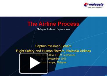 The Airline Process presentation | free to view