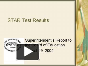 PPT – STAR Test Results PowerPoint presentation | free to view - id ...