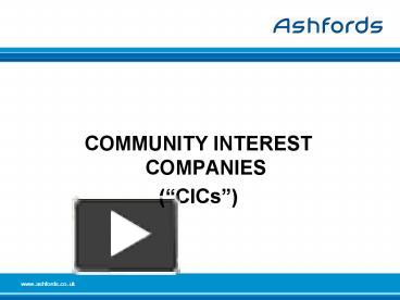 PPT – COMMUNITY INTEREST COMPANIES PowerPoint presentation | free to ...