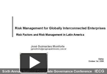Risk Factors and Risk Management in Latin America presentation | free ...