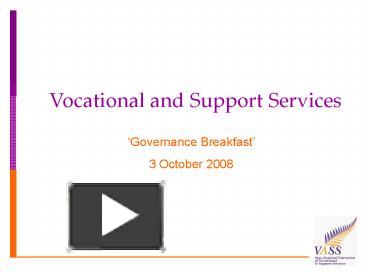 PPT – Vocational and Support Services PowerPoint presentation | free to ...