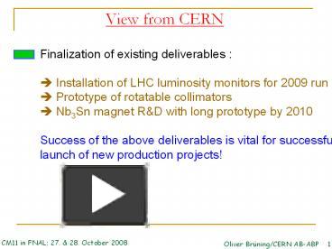 PPT – View from CERN PowerPoint presentation | free to download - id ...
