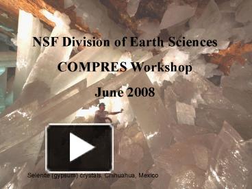 NSF Division of Earth Sciences presentation | free to view