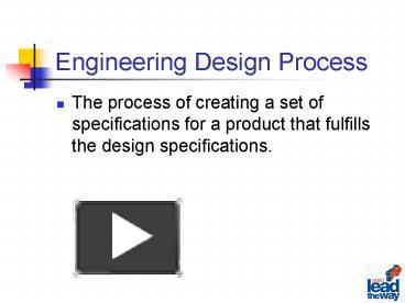 Engineering Design Process presentation | free to view