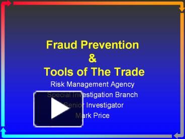 Fraud Prevention presentation | free to download