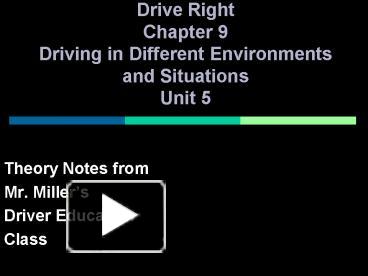 Drive Right Chapter 9 Driving in Different Environments and Situations ...