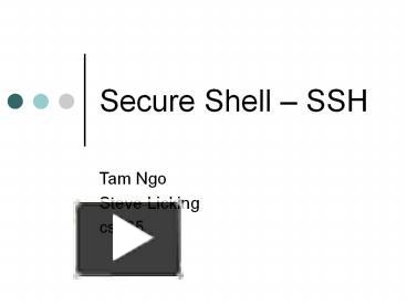 PPT – Secure Shell PowerPoint presentation | free to download - id ...