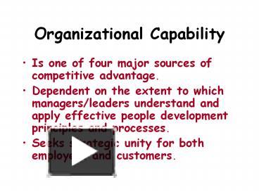 PPT – Organizational Capability PowerPoint presentation | free to view ...