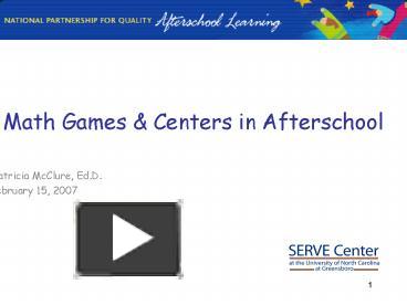Math Games presentation | free to view