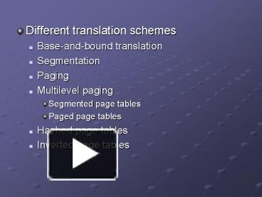 Different translation schemes presentation | free to download
