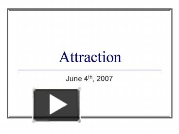 Attraction presentation | free to view