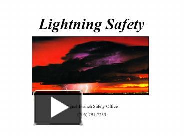 Lightning Safety presentation | free to view
