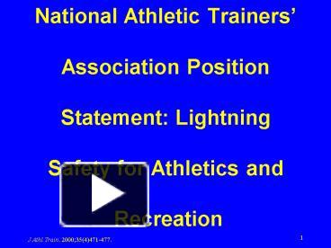 PPT – National Athletic Trainers Association Position Statement ...