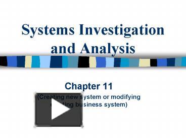 PPT – Systems Investigation and Analysis PowerPoint presentation | free ...