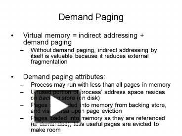 Demand Paging presentation | free to view