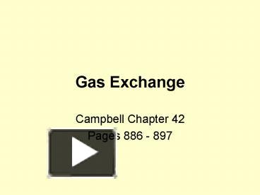 PPT – Gas Exchange PowerPoint presentation | free to view - id: 244d72 ...