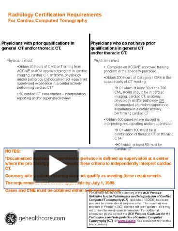 PPT – Please note that this brief summary of the ACR Practice Guideline ...