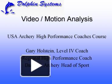 Video / Motion Analysis presentation | free to download