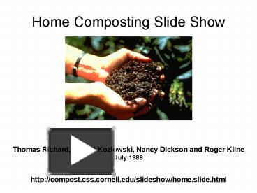PPT – Home Composting Slide Show PowerPoint presentation | free to view ...