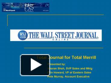 PPT – Total Journal for Total Merrill PowerPoint presentation | free to ...