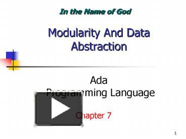 Ada Programming Language presentation | free to view
