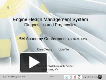 Engine Health Management System Diagnostics and Prognostics ...
