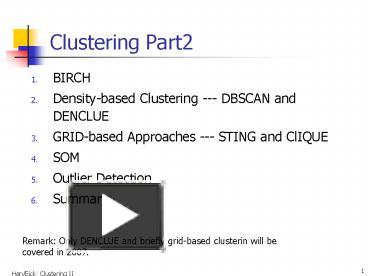 Clustering Part2 presentation | free to download