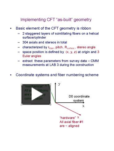 PPT – Implementing CFT asbuilt geometry PowerPoint presentation | free ...