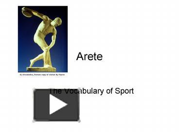 PPT – Arete PowerPoint presentation | free to download - id: 2467a9-ZDc1Z