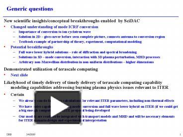 PPT – Generic questions PowerPoint presentation | free to download - id ...