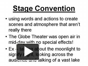 Stage Convention presentation | free to view