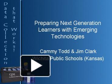 PPT – Preparing Next Generation Learners with Emerging Technologies ...