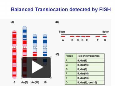 PPT – Balanced Translocation detected by FISH PowerPoint presentation ...
