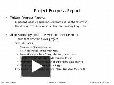 PPT – Project Progress Report PowerPoint presentation | free to ...