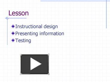 Instructional design presentation | free to view