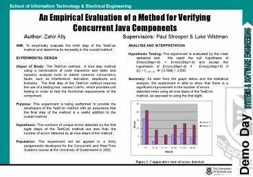 PPT – An Empirical Evaluation of a Method for Verifying Concurrent Java ...