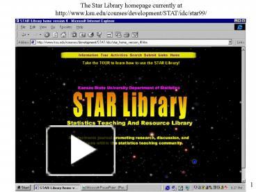 PPT – The Star Library homepage currently at http:www'ksu ...