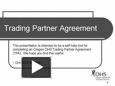 Trading Partner Agreement presentation | free to view