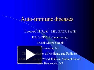Autoimmune diseases presentation | free to view