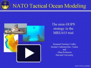 PPT – NATO Tactical Ocean Modeling PowerPoint presentation | free to ...