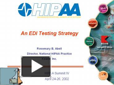An EDI Testing Strategy presentation | free to download