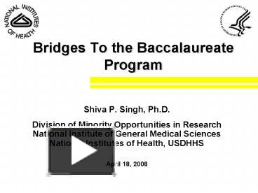 PPT – Bridges To the Baccalaureate Program PowerPoint presentation ...