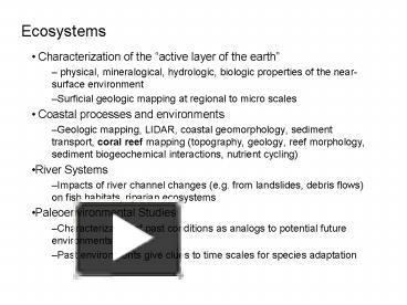 Ecosystems presentation | free to view