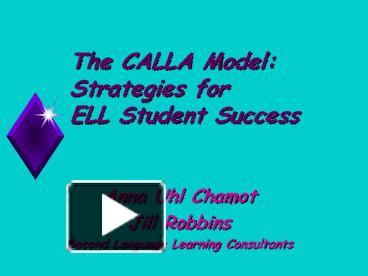 PPT – The CALLA Model: Strategies for ELL Student Success PowerPoint ...