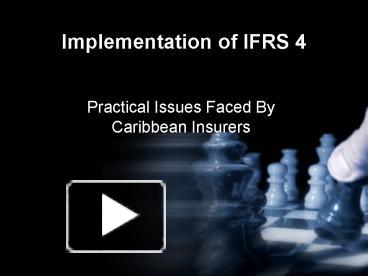 Implementation of IFRS 4 presentation | free to view