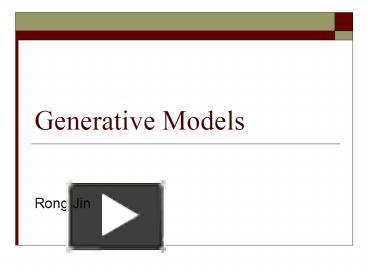 Generative Models presentation | free to download