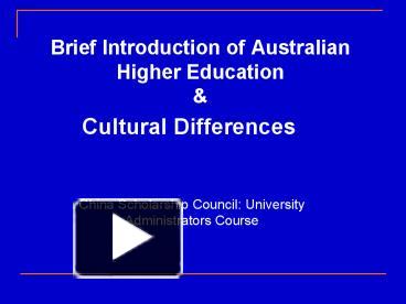 Brief Introduction of Australian Higher Education presentation | free ...
