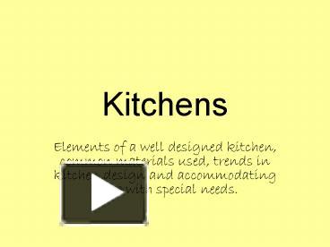 Kitchens presentation | free to view
