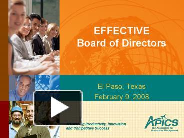 EFFECTIVE Board of Directors presentation | free to view
